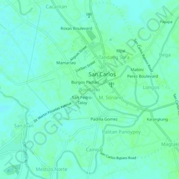 Bonifacio topographic map, elevation, terrain