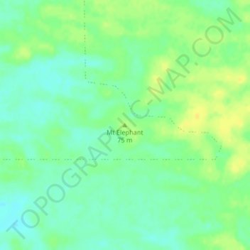 Mt Elephant topographic map, elevation, terrain