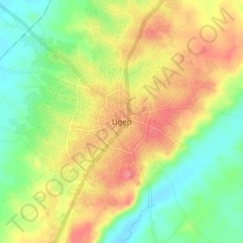Ugep topographic map, elevation, terrain