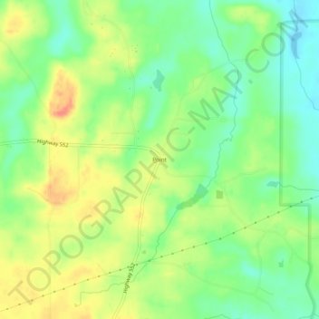 Point topographic map, elevation, terrain