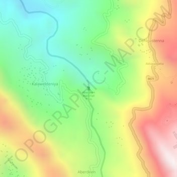 Aberdeen Waterfall topographic map, elevation, terrain