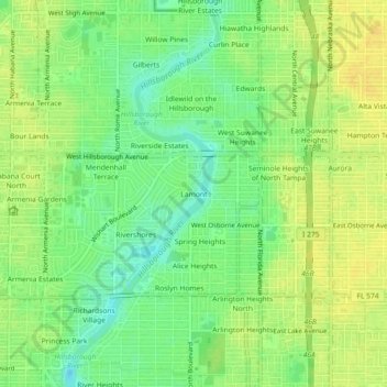 Lamont topographic map, elevation, terrain