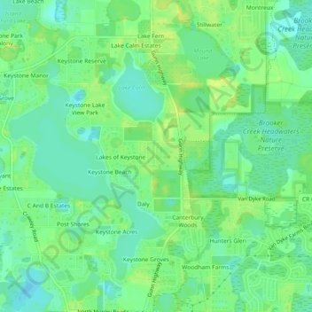 Keystone Terrace topographic map, elevation, terrain