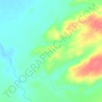 Barech topographic map, elevation, terrain