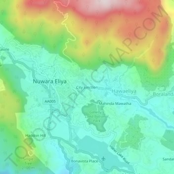 City Junction topographic map, elevation, terrain