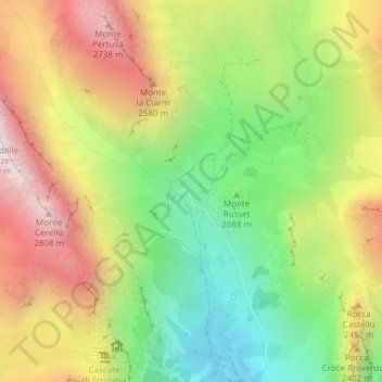 Grange Ciarviera topographic map, elevation, terrain
