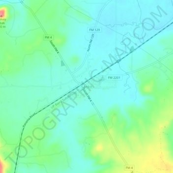 Santo topographic map, elevation, terrain