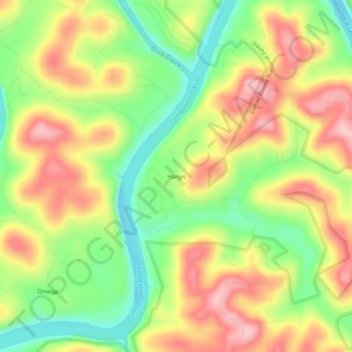 Hargis topographic map, elevation, terrain