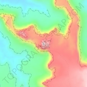 Cleopatras Chair topographic map, elevation, terrain