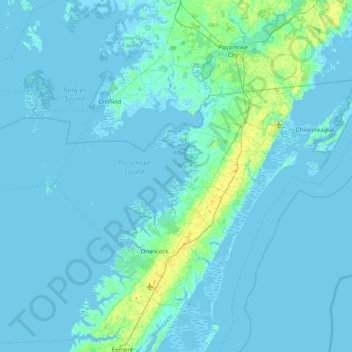 Cedar Island topographic map, elevation, terrain