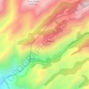 Windy Point topographic map, elevation, terrain