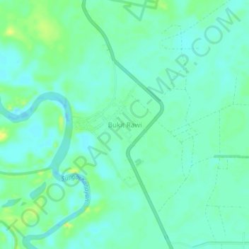 Bukit Rawi topographic map, elevation, terrain