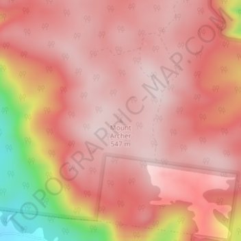 Mount Archer topographic map, elevation, terrain