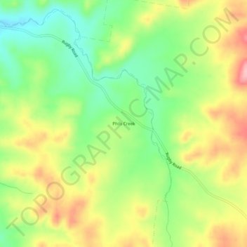 Phils Creek topographic map, elevation, terrain