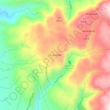 Slai Al-Ghalib topographic map, elevation, terrain