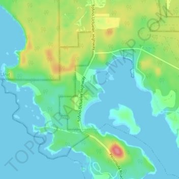 Long Beach topographic map, elevation, terrain