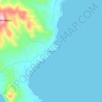 Soros topographic map, elevation, terrain