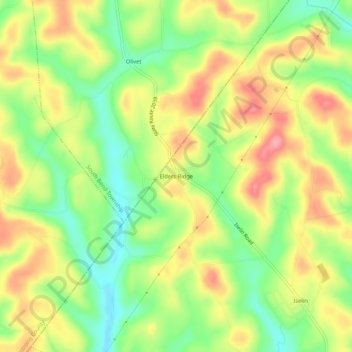 Elders Ridge topographic map, elevation, terrain