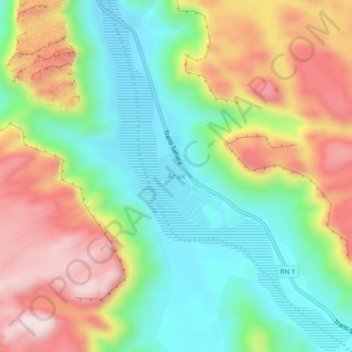 Arak topographic map, elevation, terrain