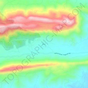 Bar topographic map, elevation, terrain