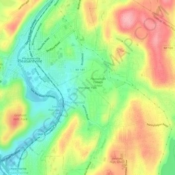Sherman Park topographic map, elevation, terrain