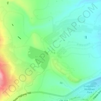 Taylor Park topographic map, elevation, terrain