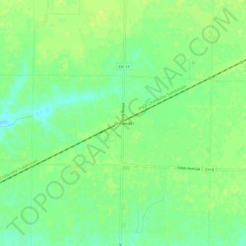 Ormonde topographic map, elevation, terrain