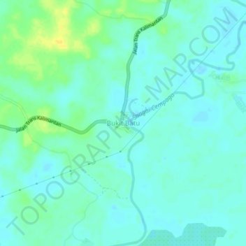 Bukit Batu Topographic Map Elevation Terrain