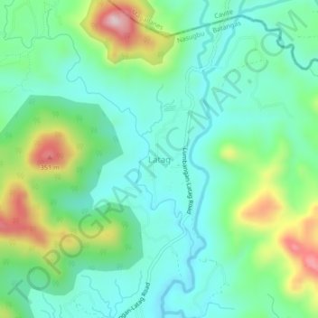 Latag topographic map, elevation, terrain