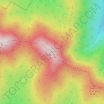 Blackhead topographic map, elevation, terrain