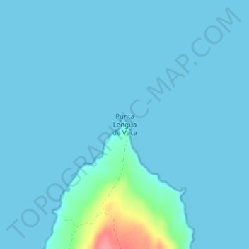 Punta Lengua de Vaca topographic map, elevation, terrain