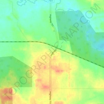 Mackay topographic map, elevation, terrain