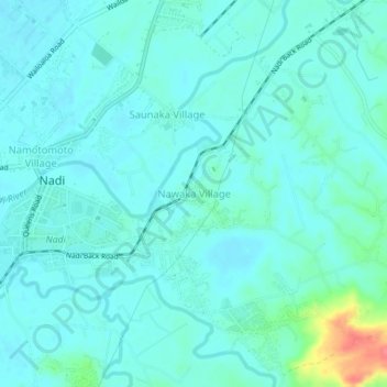 Nawaka Village topographic map, elevation, terrain