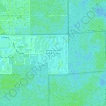 Bonita National Golf & Country Club topographic map, elevation, terrain