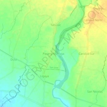 Parang Mangga topographic map, elevation, terrain