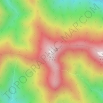 Mount Sunday topographic map, elevation, terrain