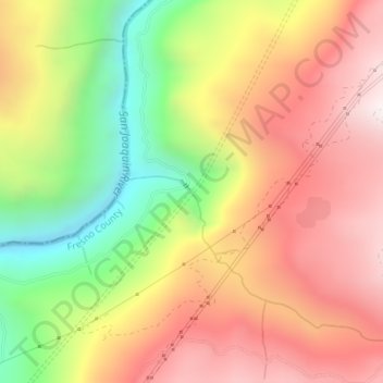 Stevenson Creek Falls topographic map, elevation, terrain