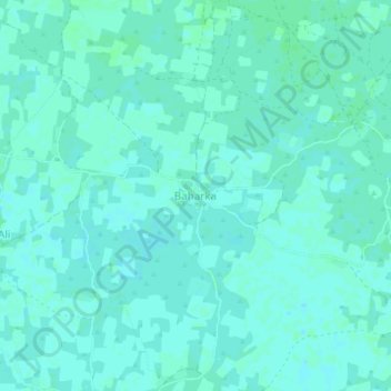 Baharka topographic map, elevation, terrain