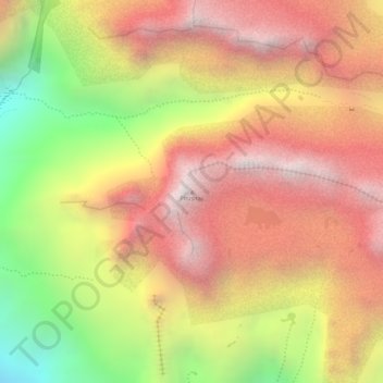 Pitusiray topographic map, elevation, terrain