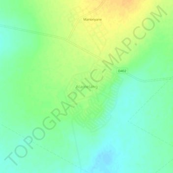 Atamelang topographic map, elevation, terrain