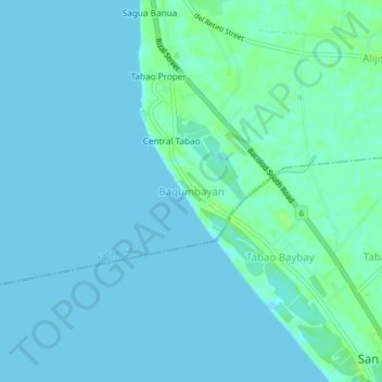 Bagumbayan topographic map, elevation, terrain
