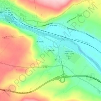 Fink Basin topographic map, elevation, terrain