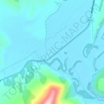 Parawa topographic map, elevation, terrain