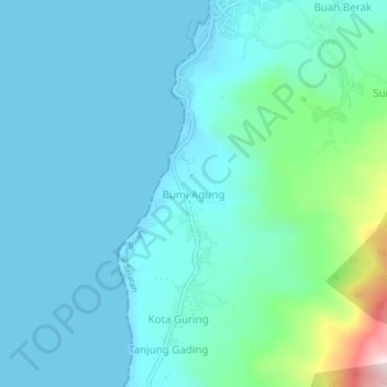 Bumi Agung topographic map, elevation, terrain