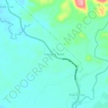 Ampang Tulak topographic map, elevation, terrain
