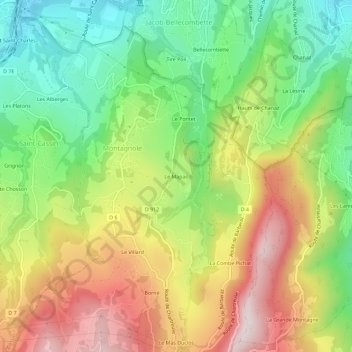 Le Mapas topographic map, elevation, terrain