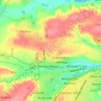 Monger topographic map, elevation, terrain