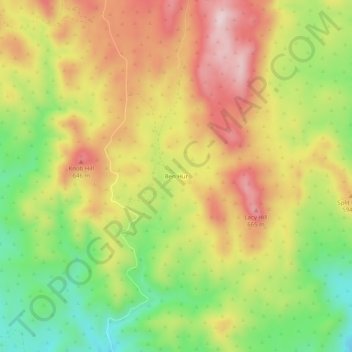 Ben Hur topographic map, elevation, terrain