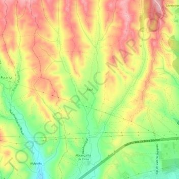 Paul topographic map, elevation, terrain