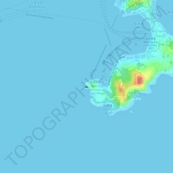 Cheung Po Tsai Cave topographic map, elevation, terrain